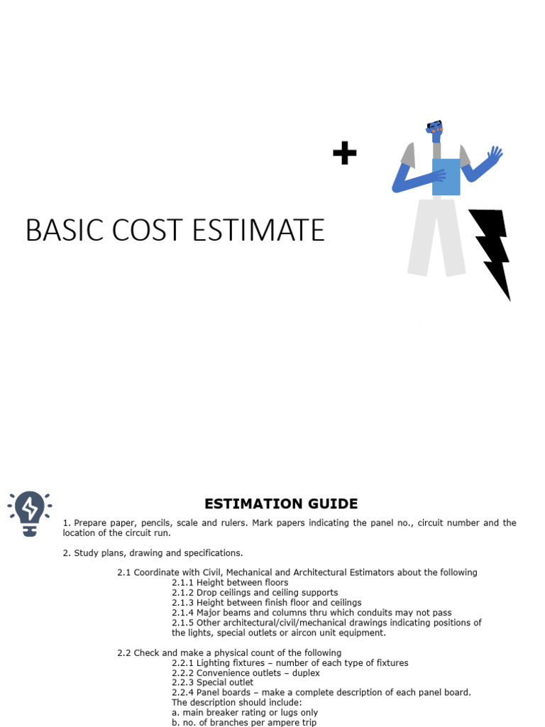 Basic Cost Estimate & Illumination Engineering | PDF