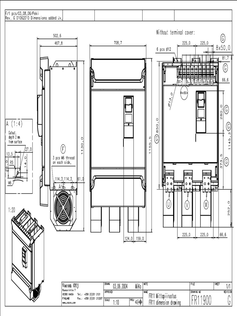 Mcad Vacon NXS NXP FR11 Ip00 | PDF