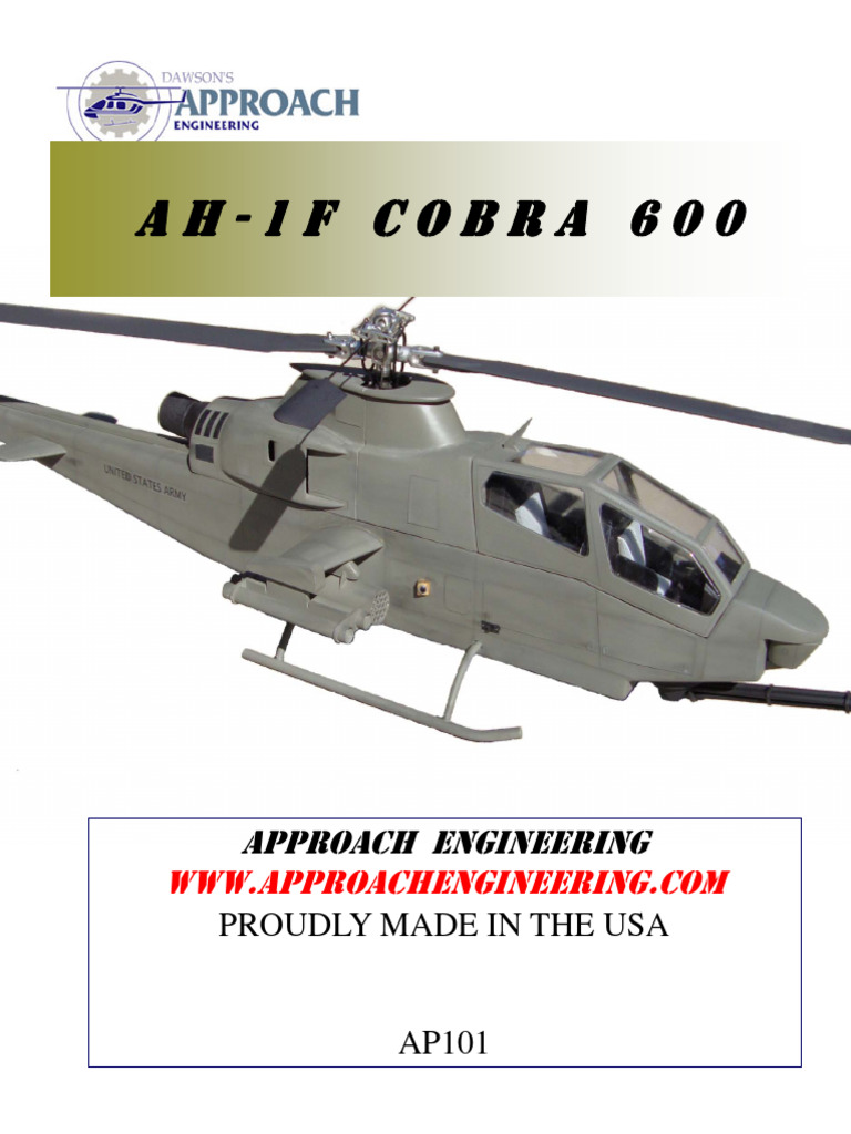 Dokumen - Tips - Ah 1f Cobra 600 Approach Engineering Proudly Made in The Usa Ap101 Ah 1f Cobra ...