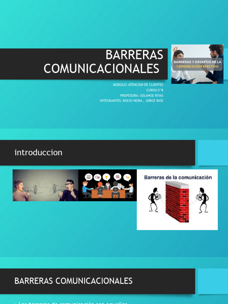 Barreras Comunicacionales | PDF | Comunicación | Información