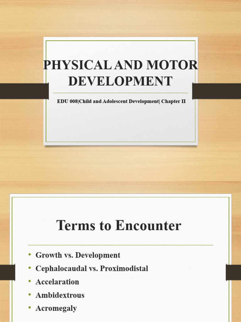 Physical and Motor Development | PDF | Lifestyle