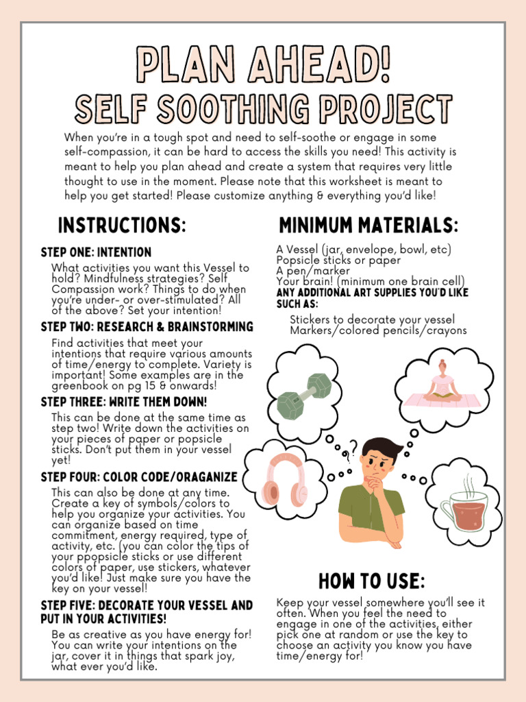 Self Soothing Mental Health Craft | PDF