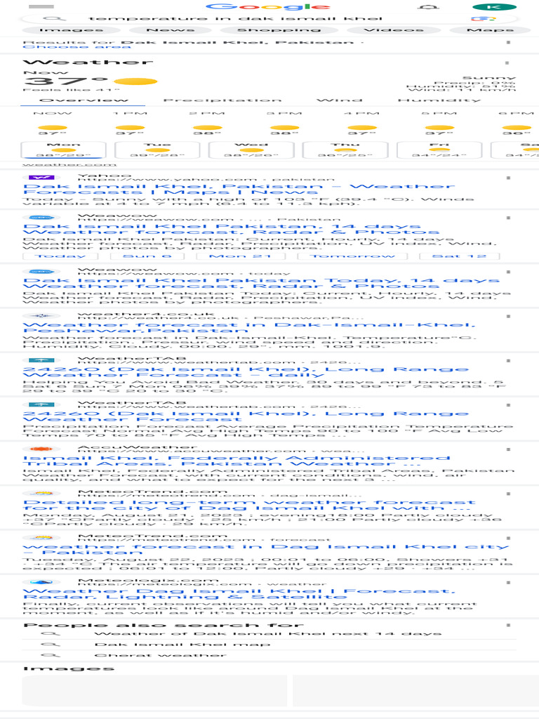 Temperature in Dak Ismail Khel - Google Search | PDF | Weather ...
