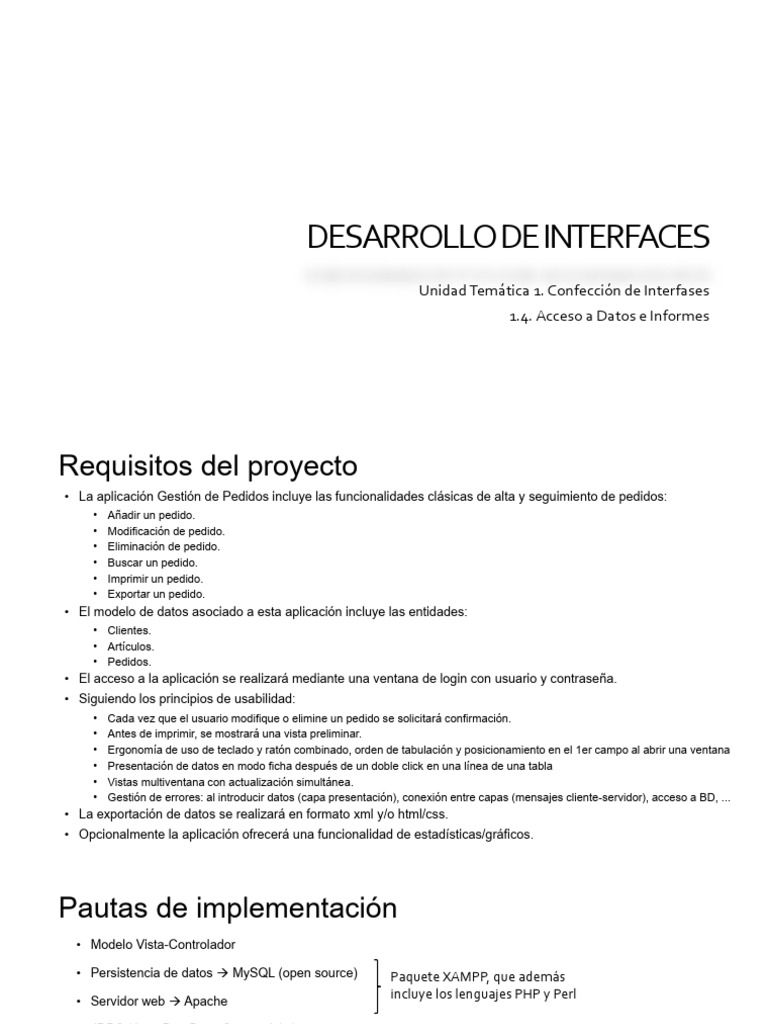 DESARROLLO DE INTERFACES 1.4 v1.0 | PDF