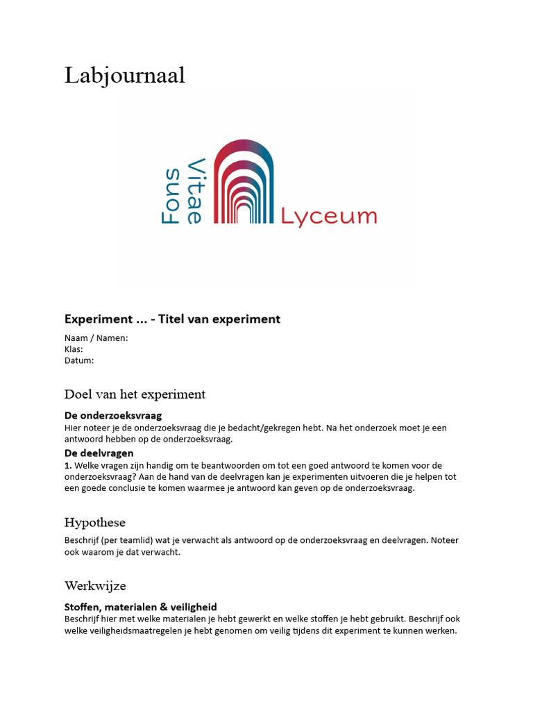 Labjournaal | PDF