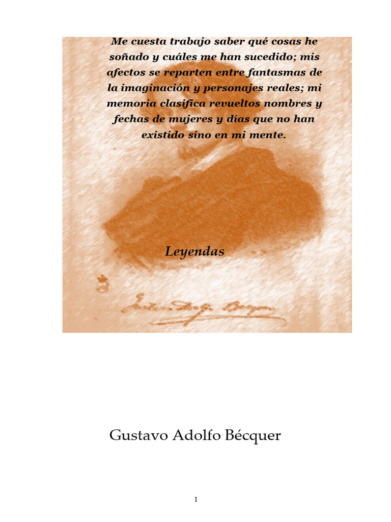 Becquer Leyendas Seleccionadas 5 | PDF