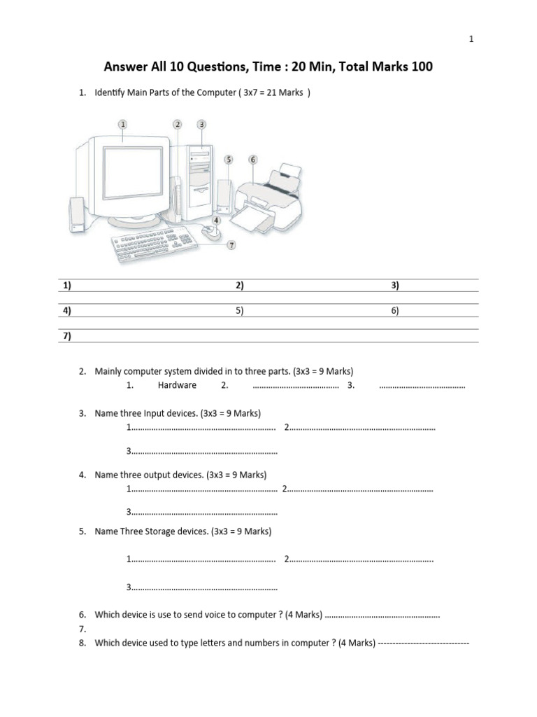 Grade 4 ICT Paper 1 | PDF | Games & Activities | Teaching Methods ...