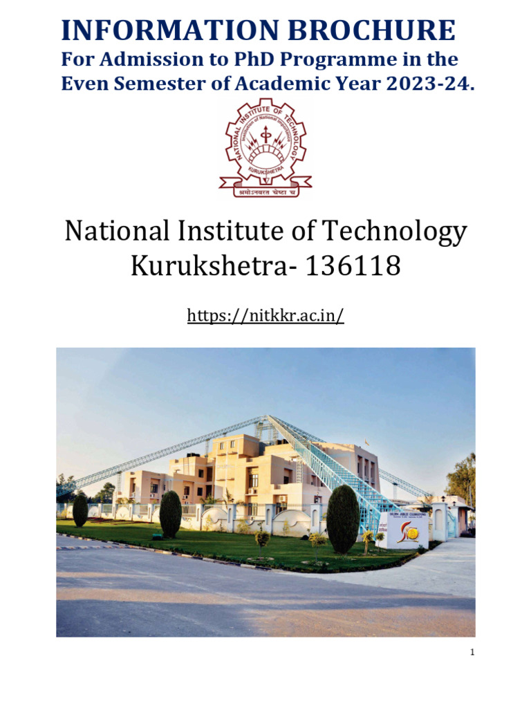 Information Brochure 2023 For Even Sem | PDF