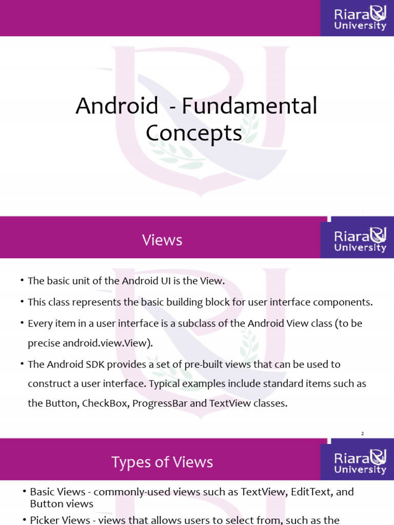 Android Fundamentals Concepts | PDF | Android (Operating System) | Application Software