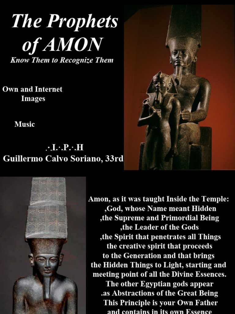 The Prophets of Amon - Text and Images - I. .P. .H. . Guillermo Calvo Soriano, 33rd | PDF ...