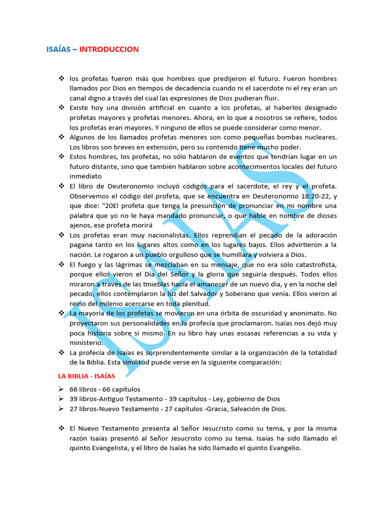 Introducción al Libro de Isaías | PDF | Libro de Isaías | Jesús