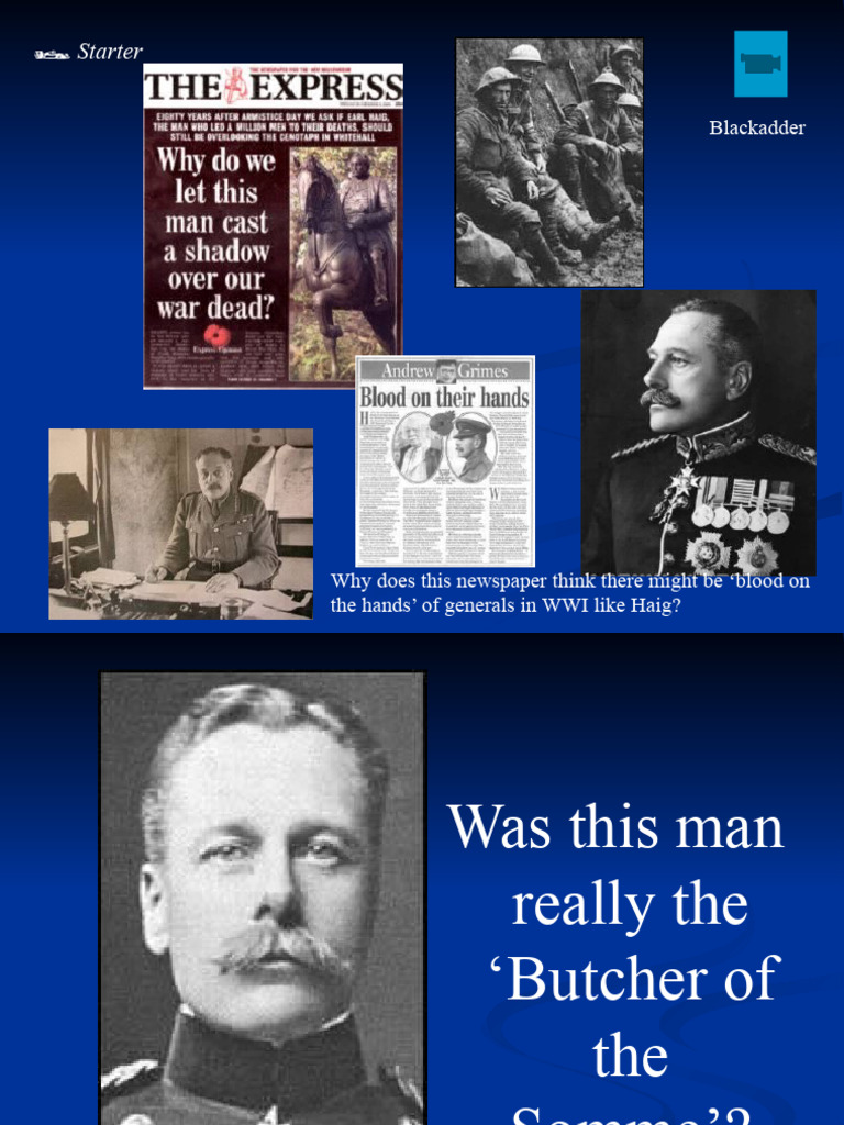 Haig, The Butcher of The Somme | PDF