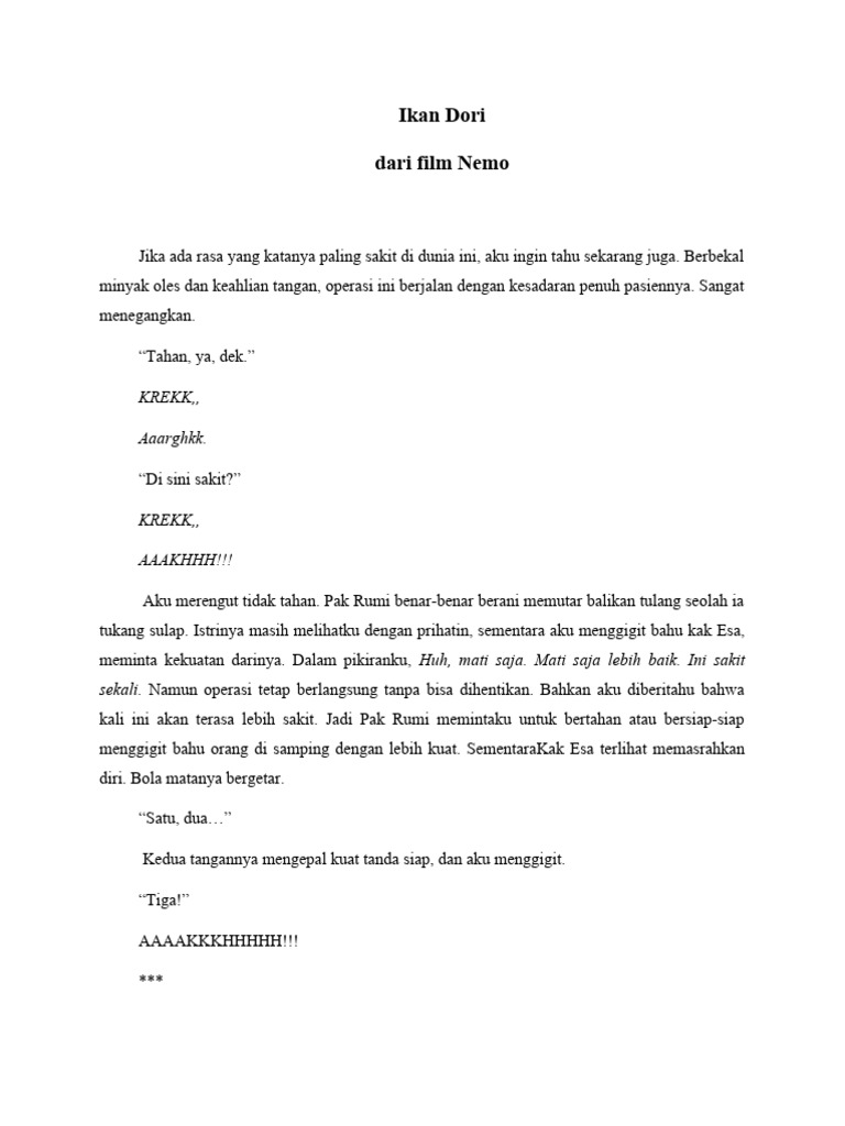 Ikan Dori Dari Film Nemo | PDF