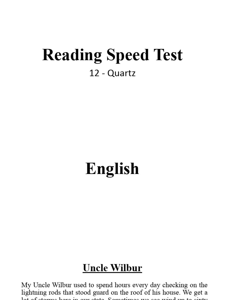 Uncle Wilbur's Lightning Fears | PDF