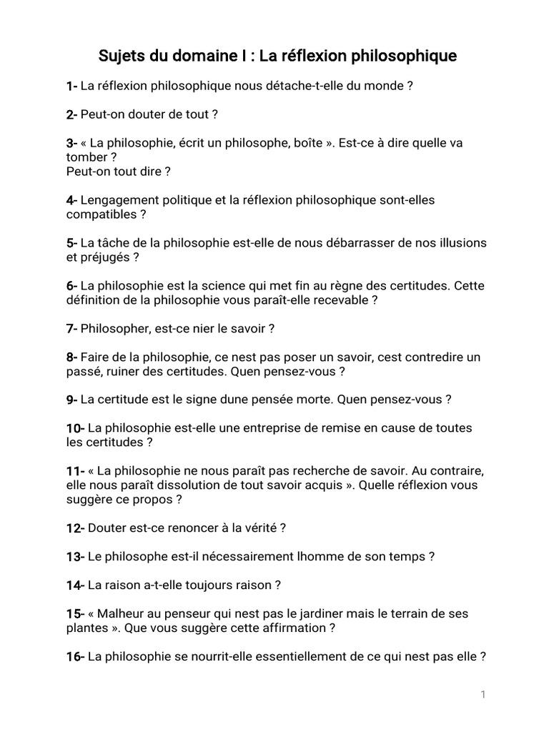 12 - Sujets de Philosophie | PDF