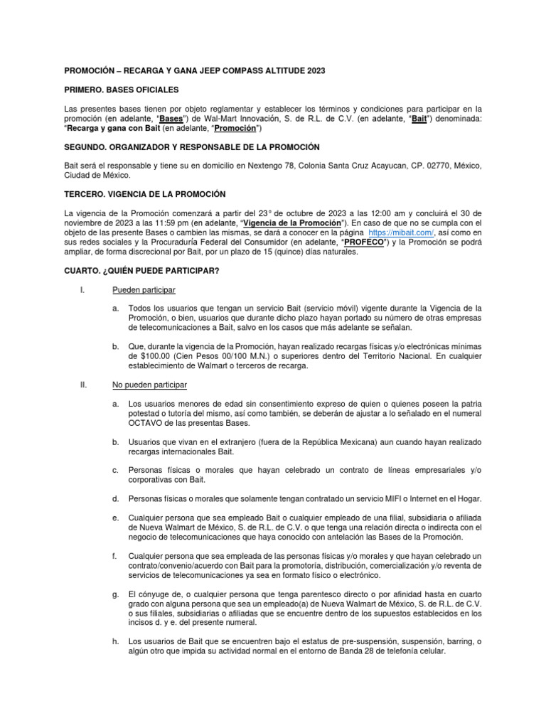 TyC Recarga y Gana | PDF | Privacidad en internet | México