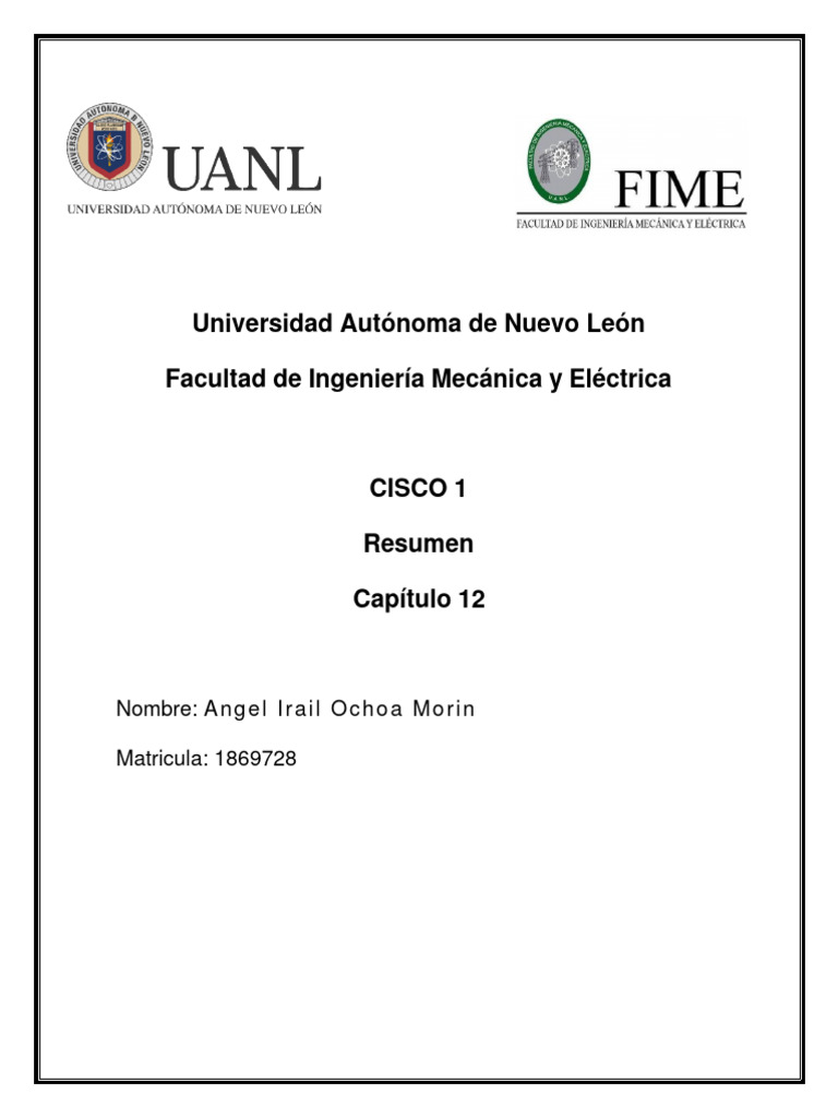 Resumen 12 - Angel Ochoa - 1869728 | PDF