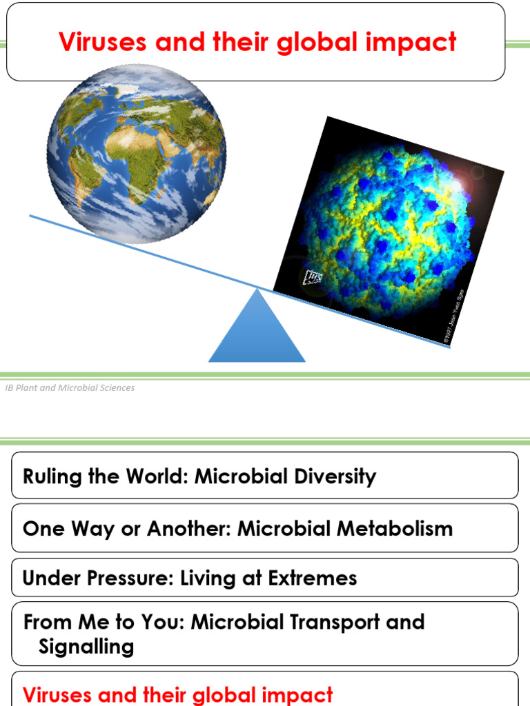 Viruses and Their Global Impact: IB Plant and Microbial Sciences | PDF ...