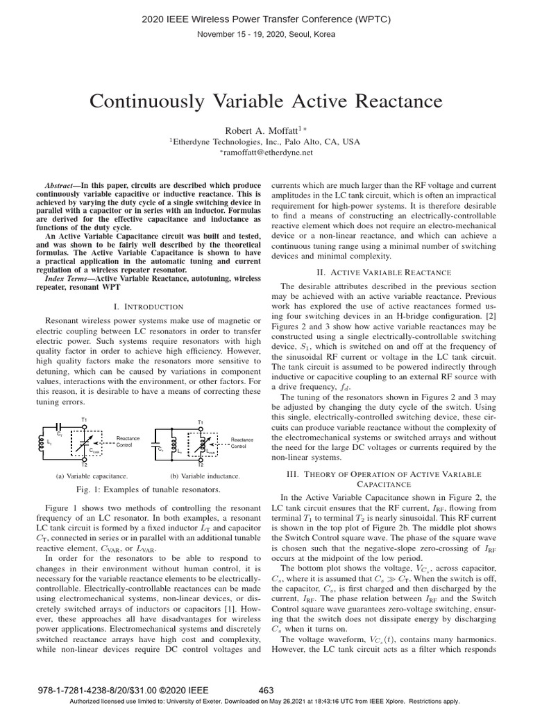 Active Variable Reactance Circuits | PDF | Capacitor | Electrical Network