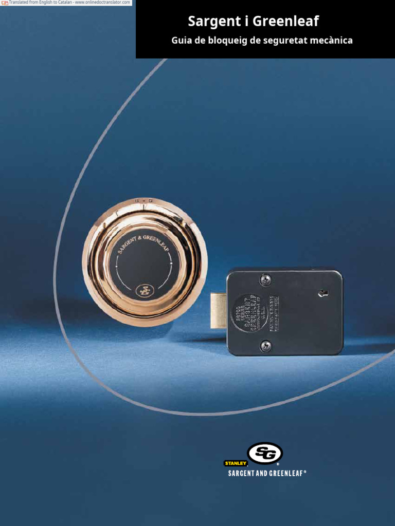 Sargent and Greenleaf Mechanical Safe Lock Guide - En.ca | PDF