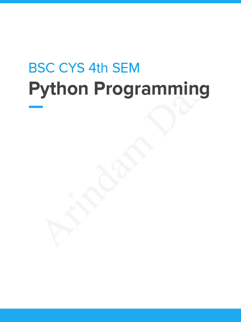 Pthon For BSC CYS 4th Sem Class Note 3 - 1 - 2023 | PDF | Variable ... Pthon For BSC CYS 4th Sem Class Note 3 - 1 - 2023 | PDF | Variable ...