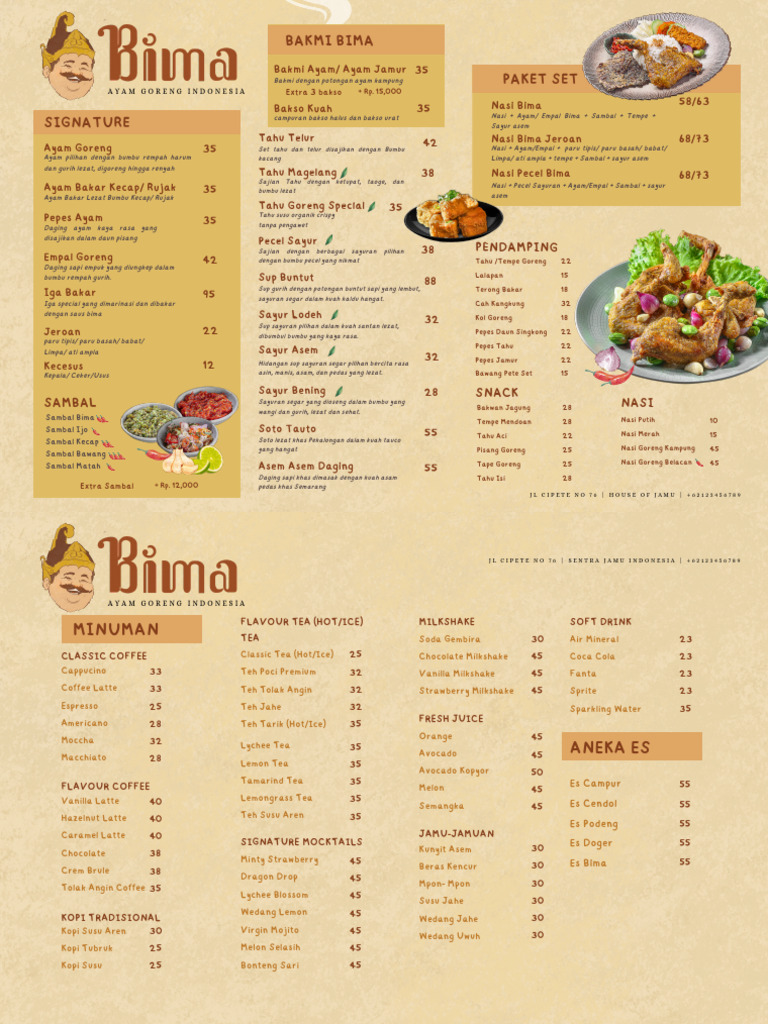 Menu Bima | PDF