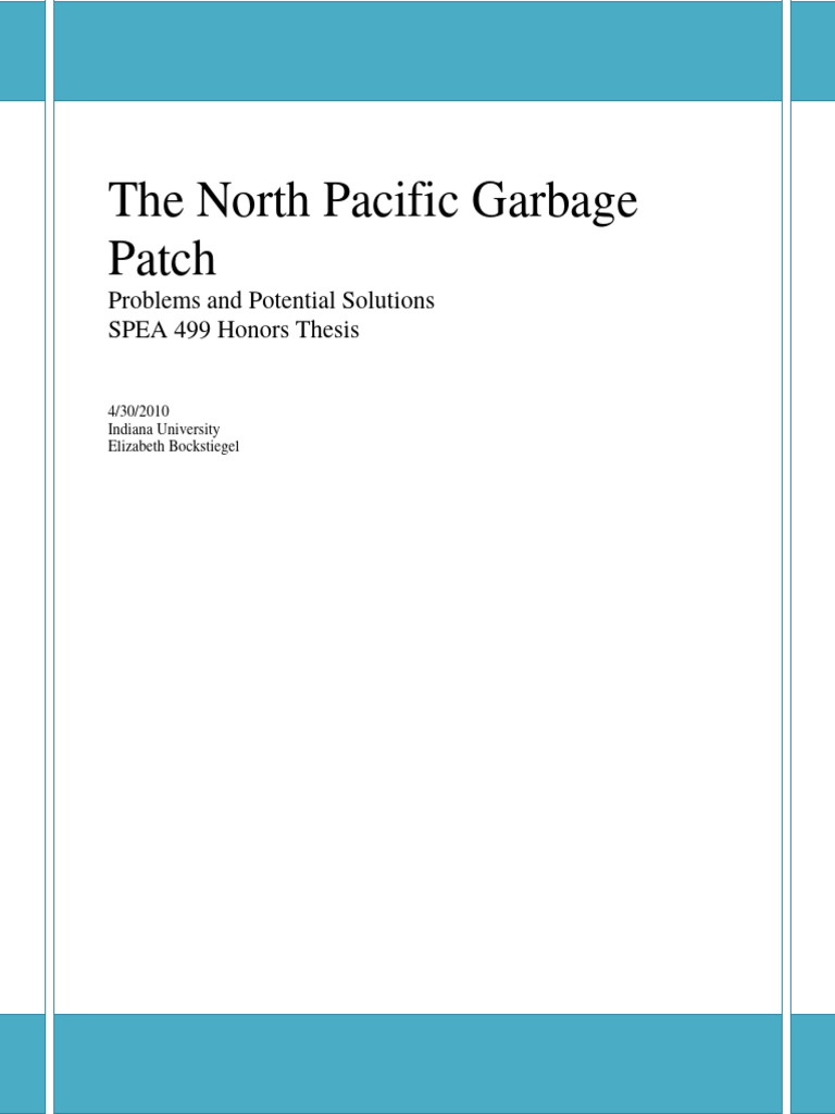 The North Pacific Garbage Patch Problems and Potential Solutions | PDF