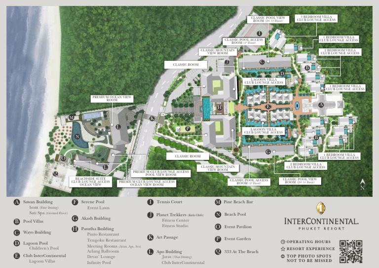 InterContinental Phuket Resort Map with Roomtype | PDF
