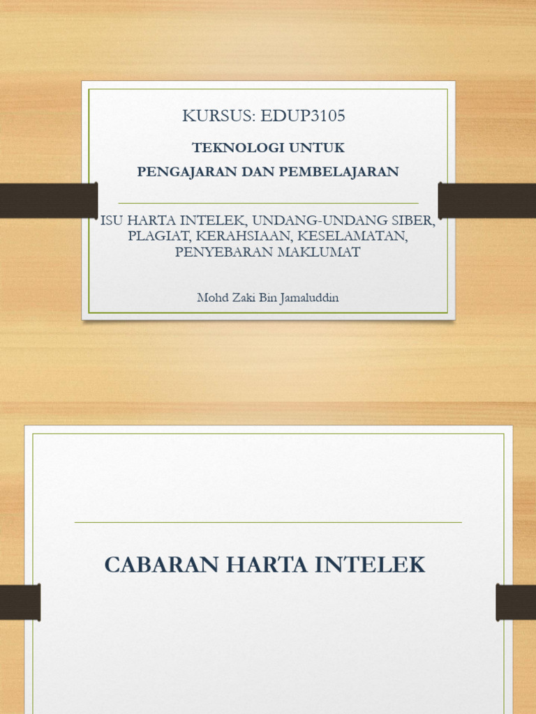 Kuliah 10 Isu-Isu Harta Intelek Dan Plagiat | PDF