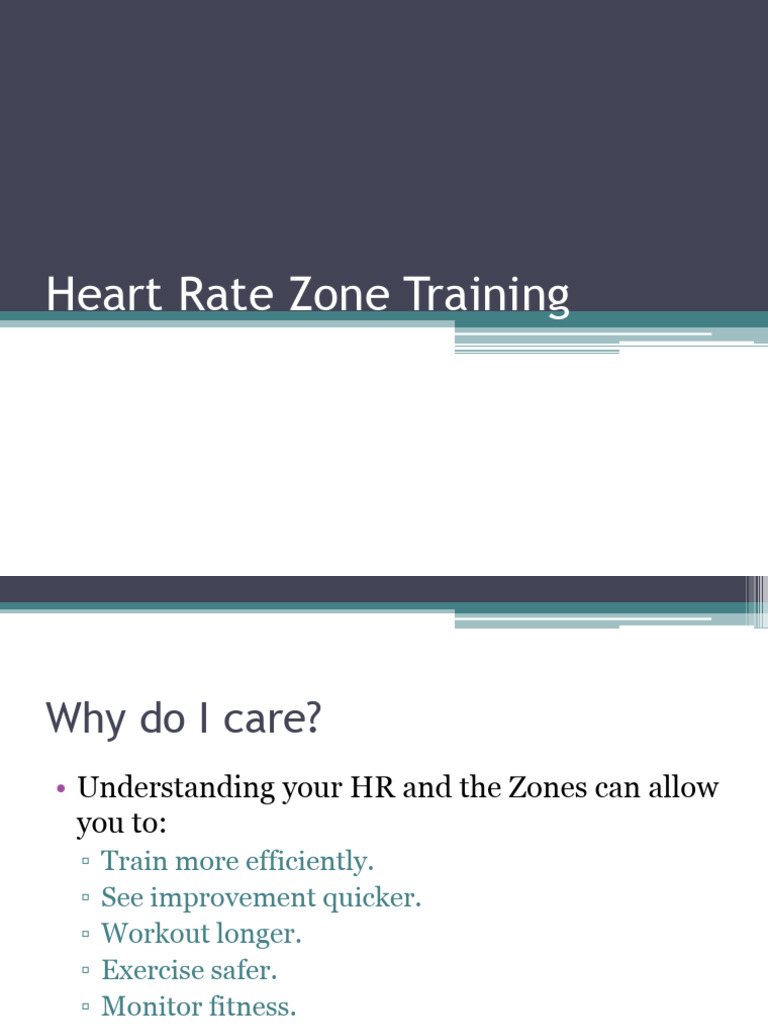 Heart Rate Zone Training Guide | PDF