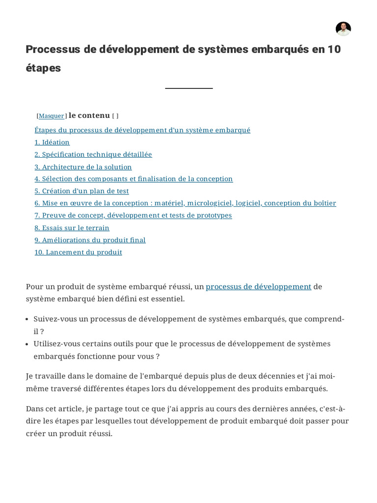 10 Step Embedded System Development Process | PDF