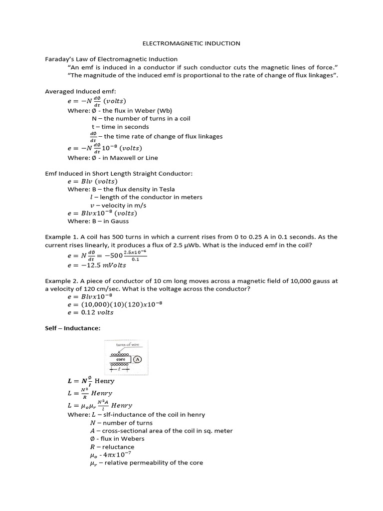 Electromagnetic Induction | PDF