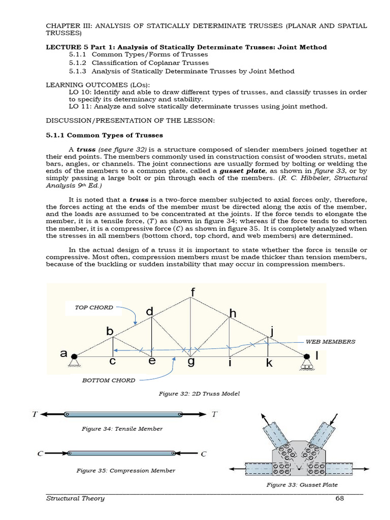 Lecture5 1 | PDF | Truss | Force