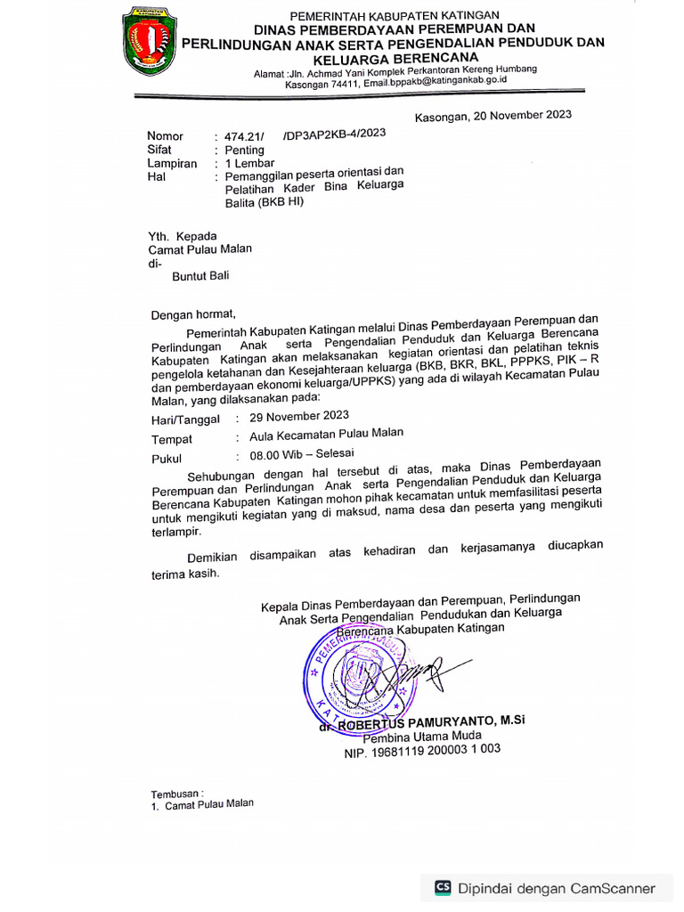 contoh undangan pelatihan | PDF