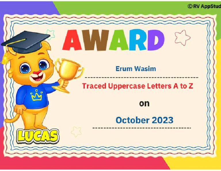 ABC Kids - Tracing & Phonics Certificate | PDF