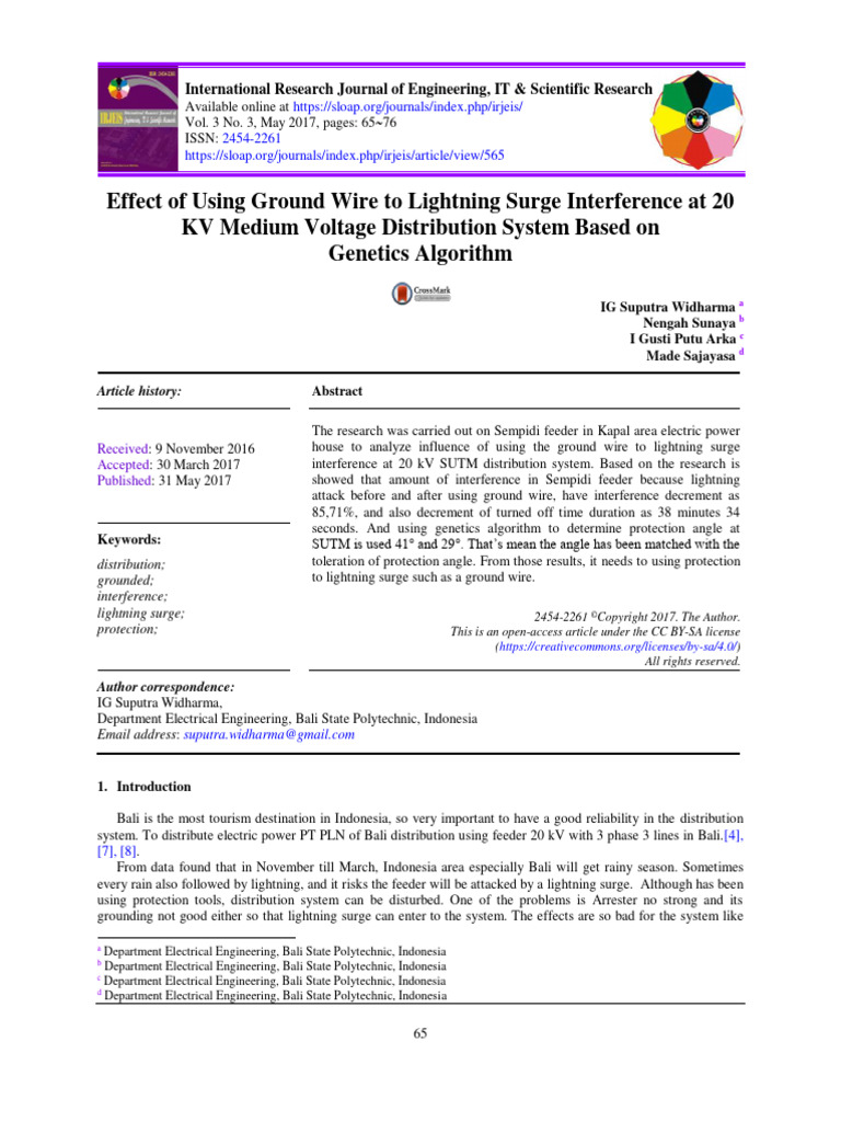 280790-effect-of-using-ground-wire-to-lightning-ff16f7a1 | PDF | Electrical Resistance And ...