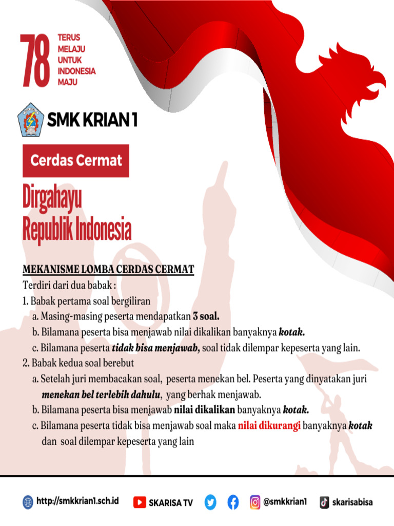 Merah Putih Modern 17 Agustus Dirgahayu Indonesia Instagram Post | PDF