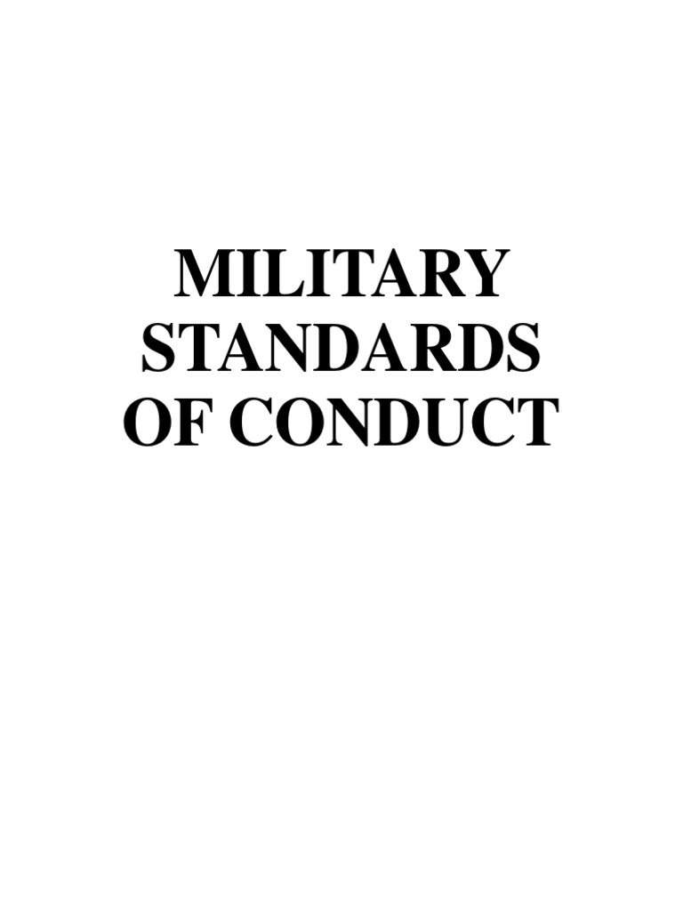 Military Standards of Conduct 1 1 | PDF
