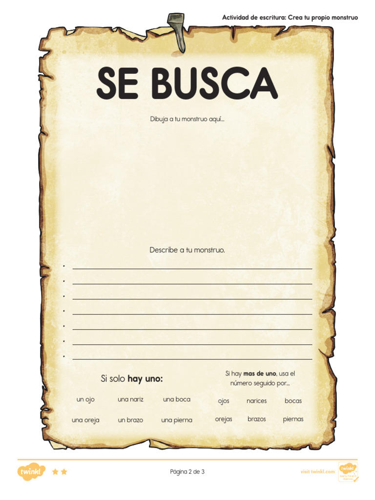 Crea y Dibuja Tu Propio Monstruo | PDF