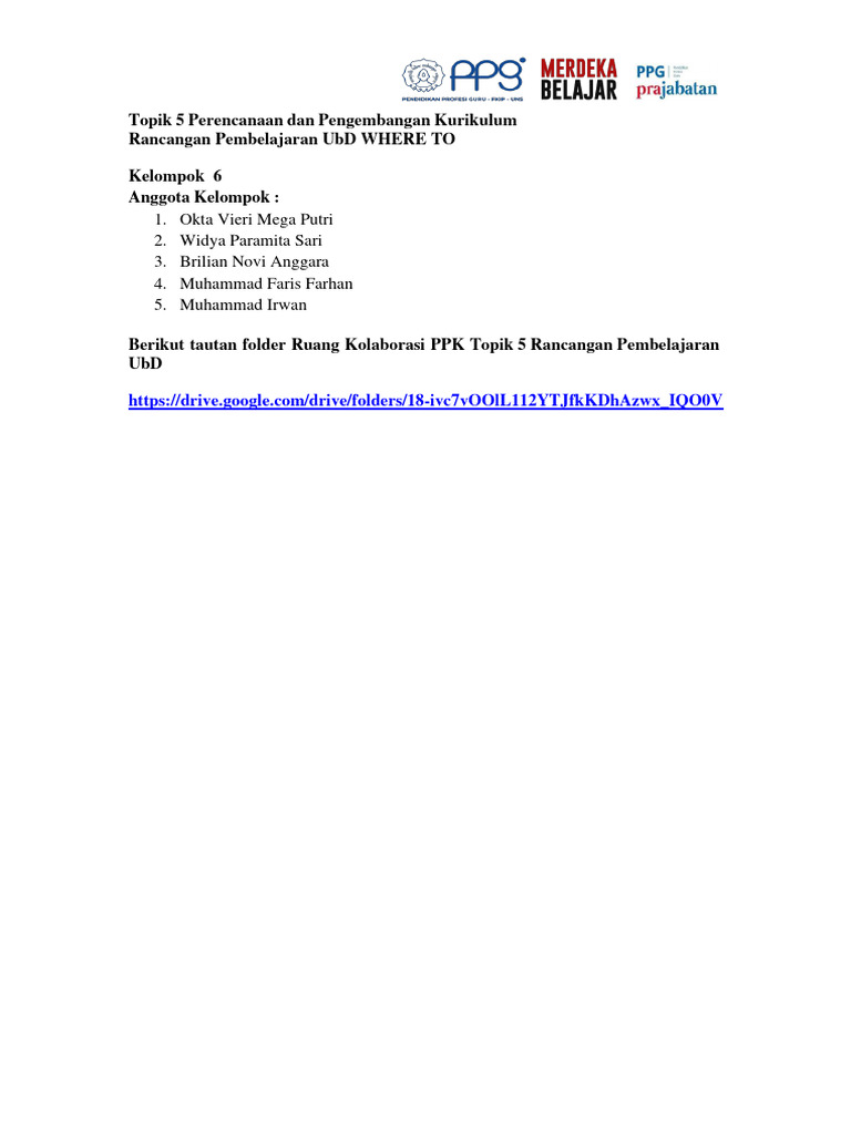 Ruang Kolaborasi PPK T.5 Kelompok 6 | PDF | Pengembangan Diri | Kesehatan Holistik