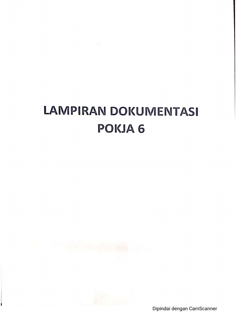 Lampiran Dokumen Pokja 6 | PDF