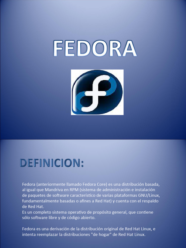 Fedora | PDF | Distribución de Linux | sombrero rojo