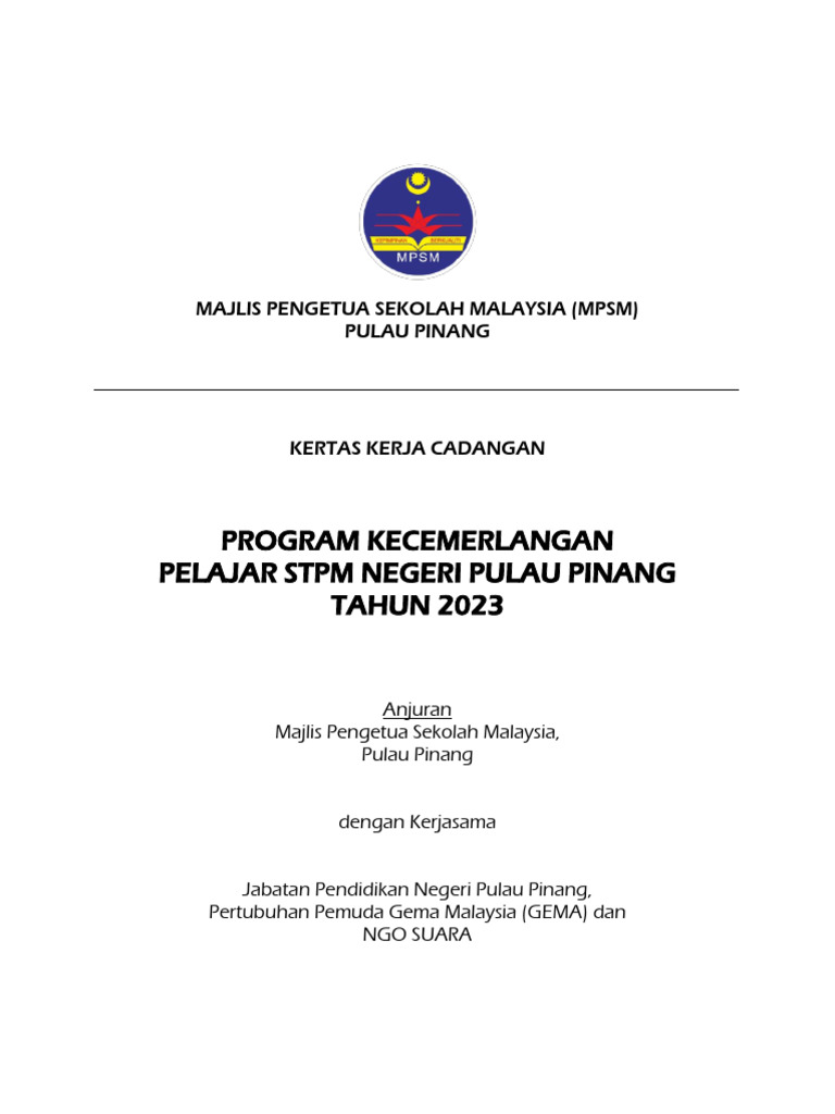 Kertas Cadangan Program Kecemerlangan Tingkatan 6, Matrik Dan Kolej ... Kertas Cadangan Program Kecemerlangan Tingkatan 6, Matrik Dan Kolej ...