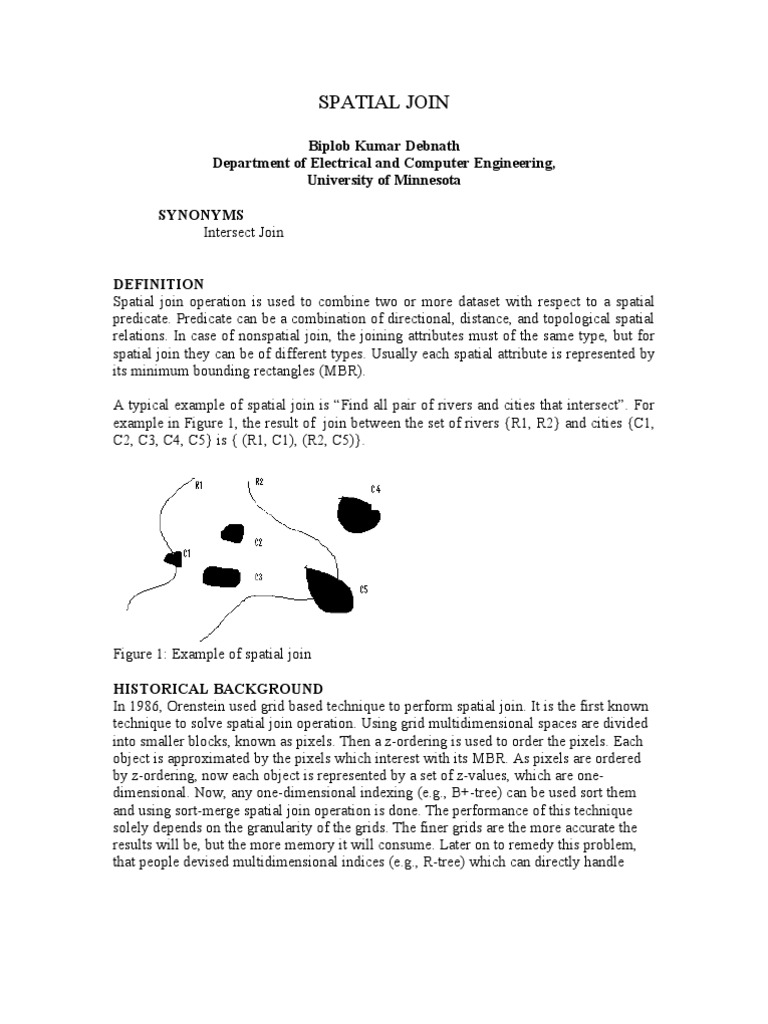 Spatial Joins | PDF | Computer Data | Algorithms And Data Structures