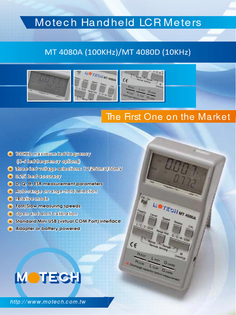 Motech MT 4080 LCR Meter Specs | PDF