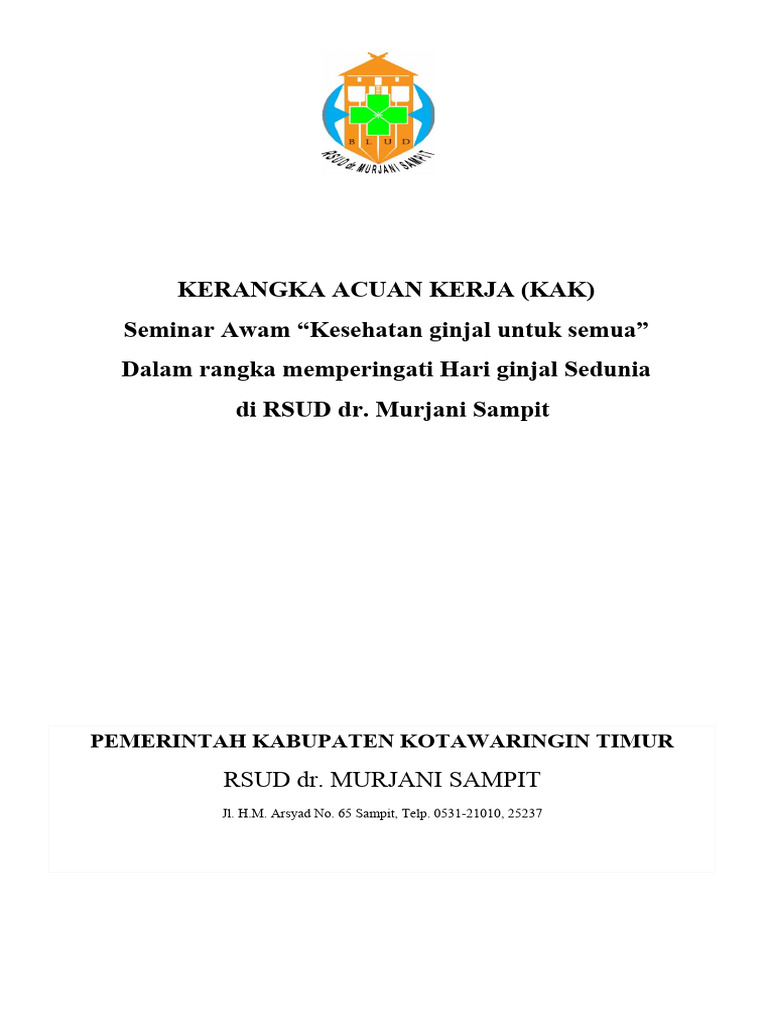 Kerangka Ajuan Kegiatan WKD | PDF