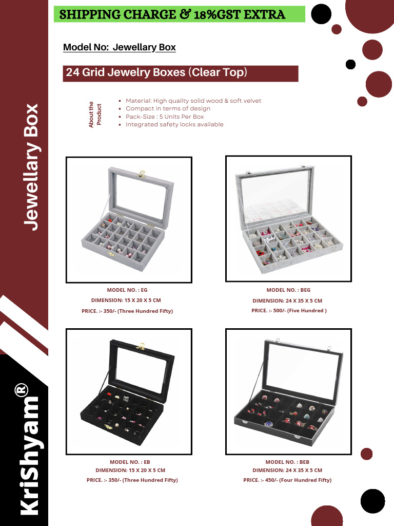 Jewelry Box 2406 | PDF | Jewellery | Mini