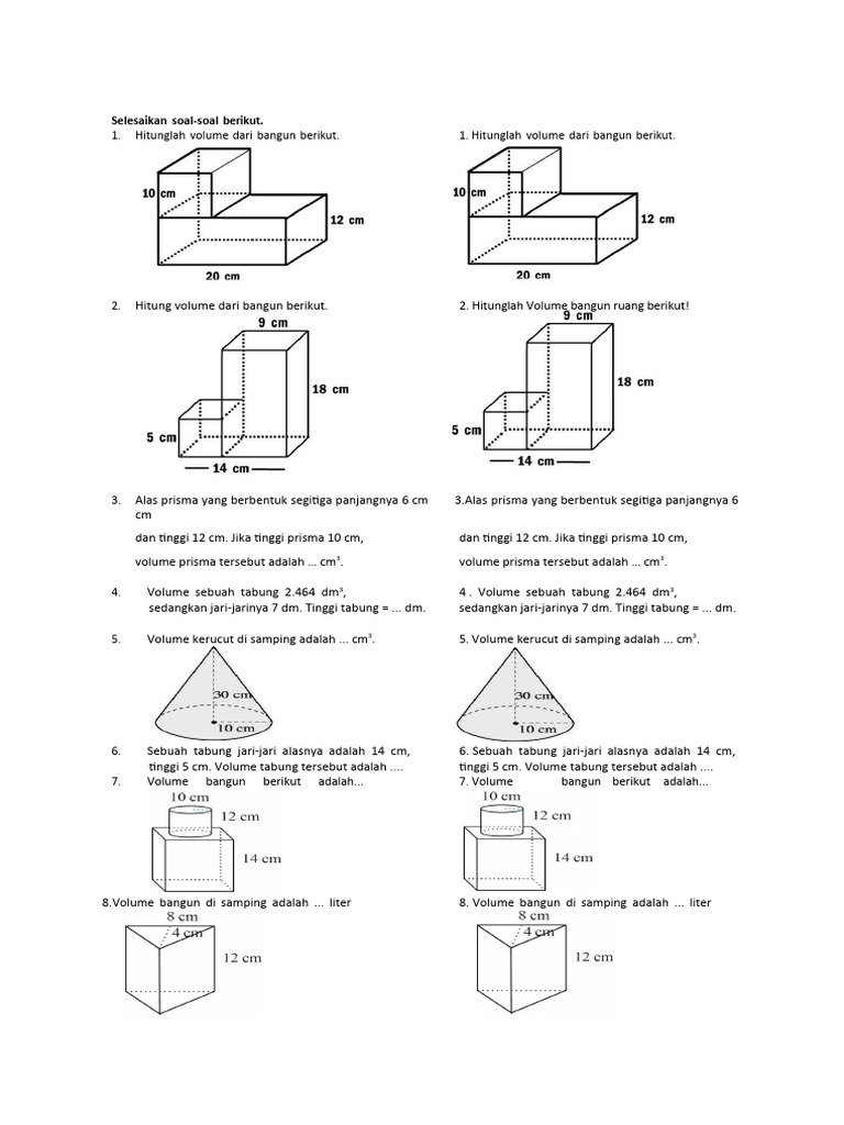 Soal Bangun Ruang Gabungan | PDF