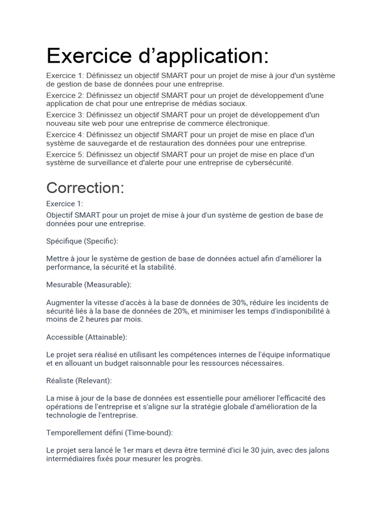 Exercice D'application | PDF