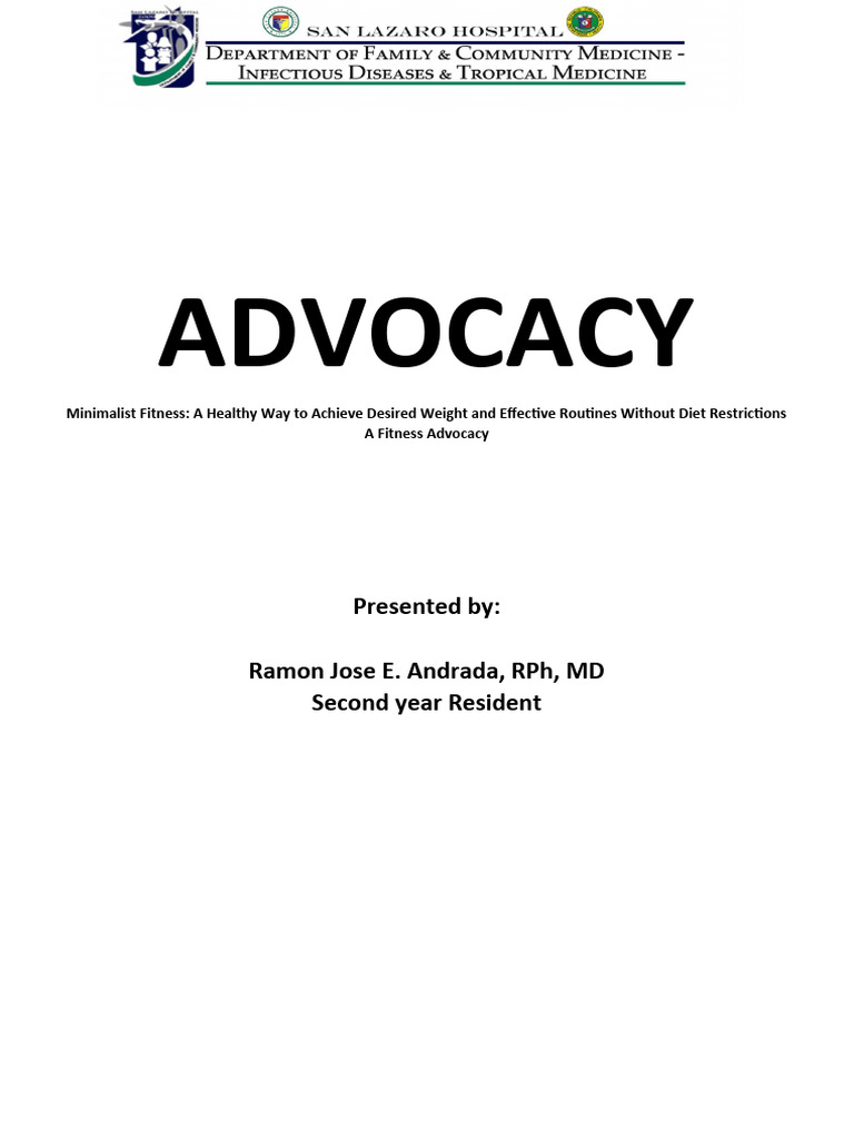 Advocacy | PDF | Physical Fitness | Obesity